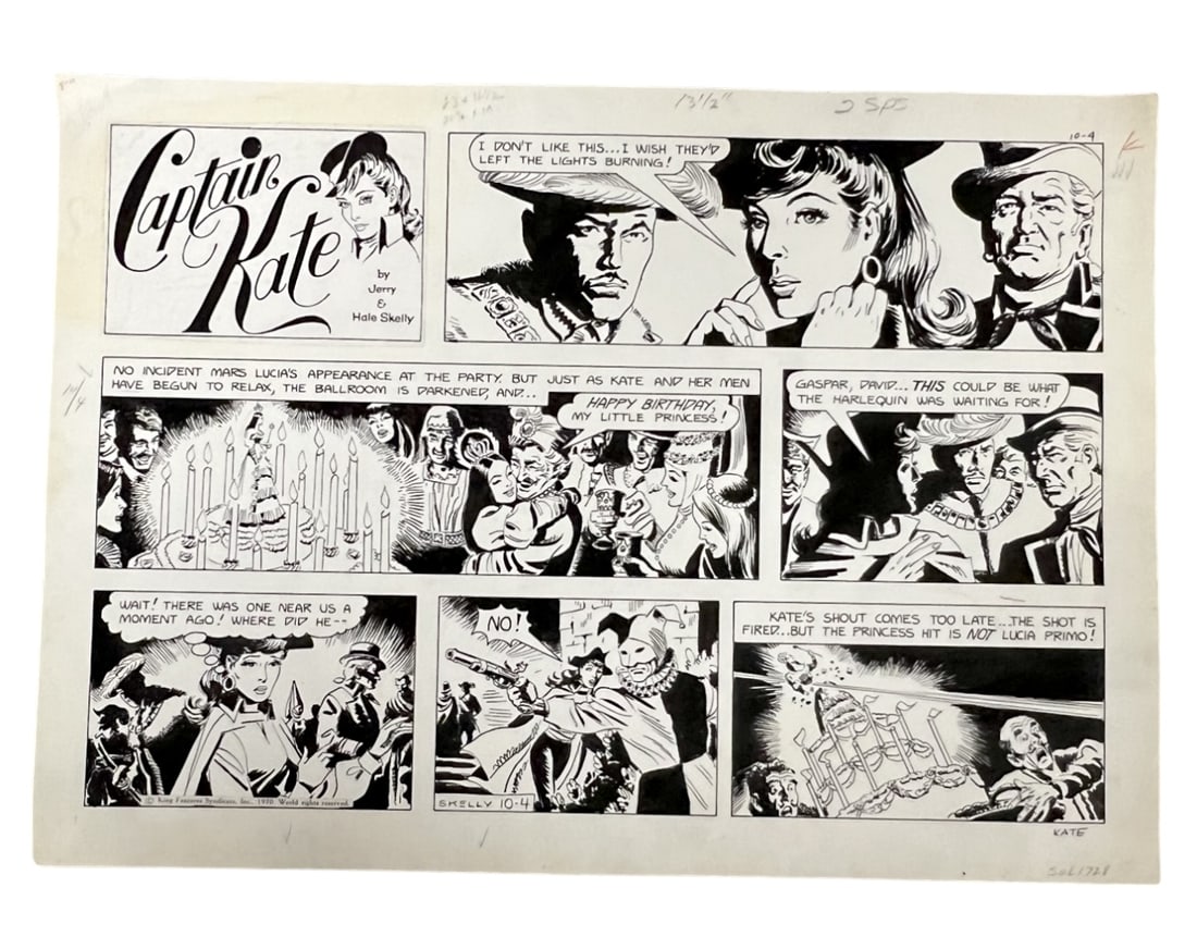 Captain Kate By Jerry Skelly Original Comic Art Storyboard Hand Drawn ...