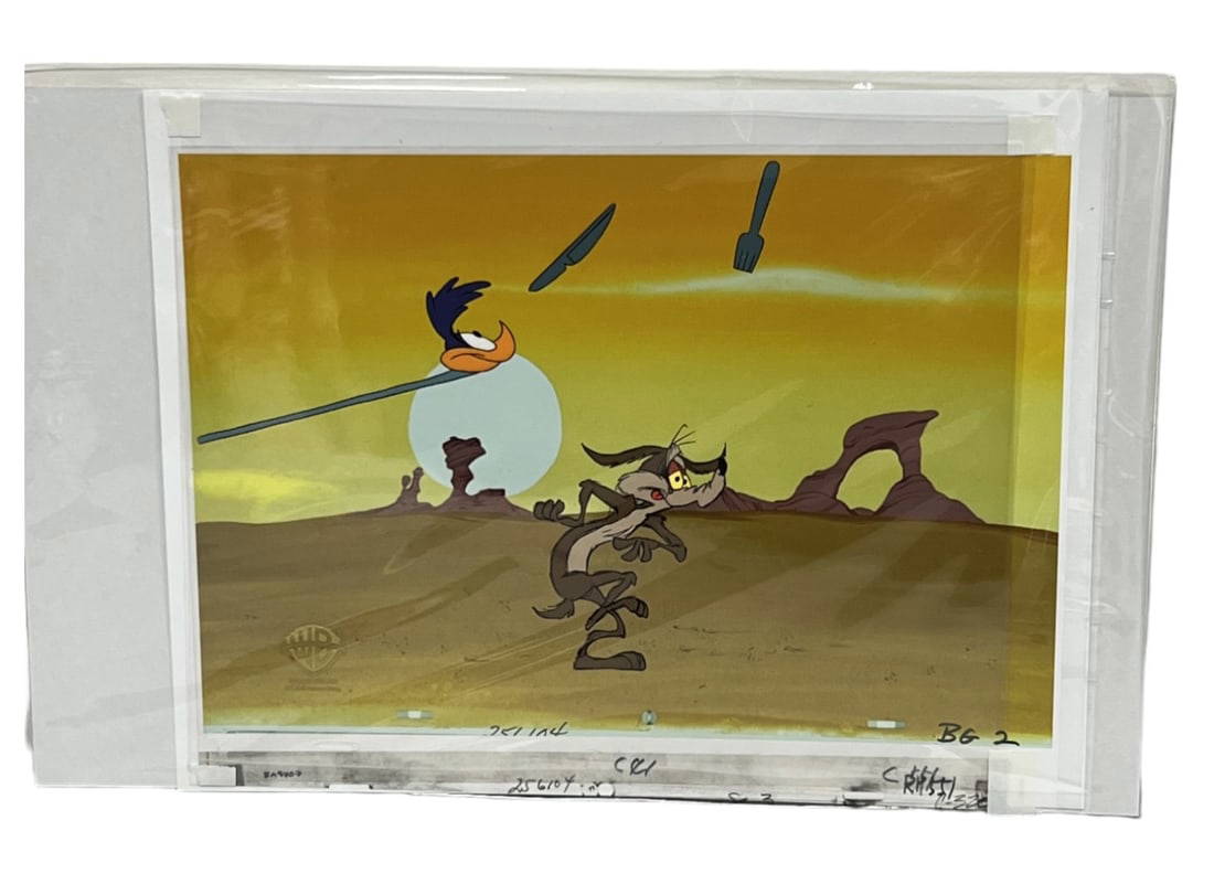 Looney Tunes Road Runeer Original Pruction Animation Cel With Coa Auction