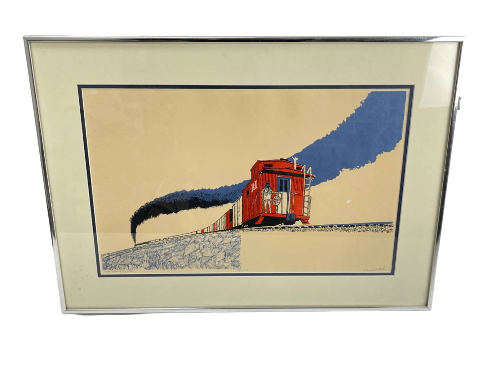 Wendell Mohl Serigraph Rock Island Rattler Train Signed In Pencil 32/75 ...