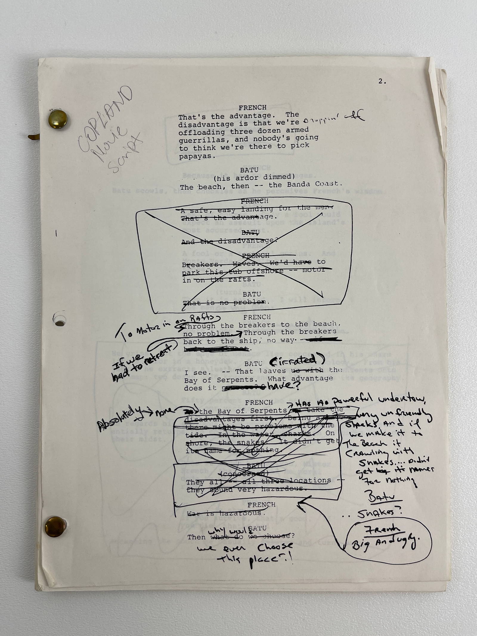 Working Movie Script Copland Sylvester Stallone Movie Script Auction