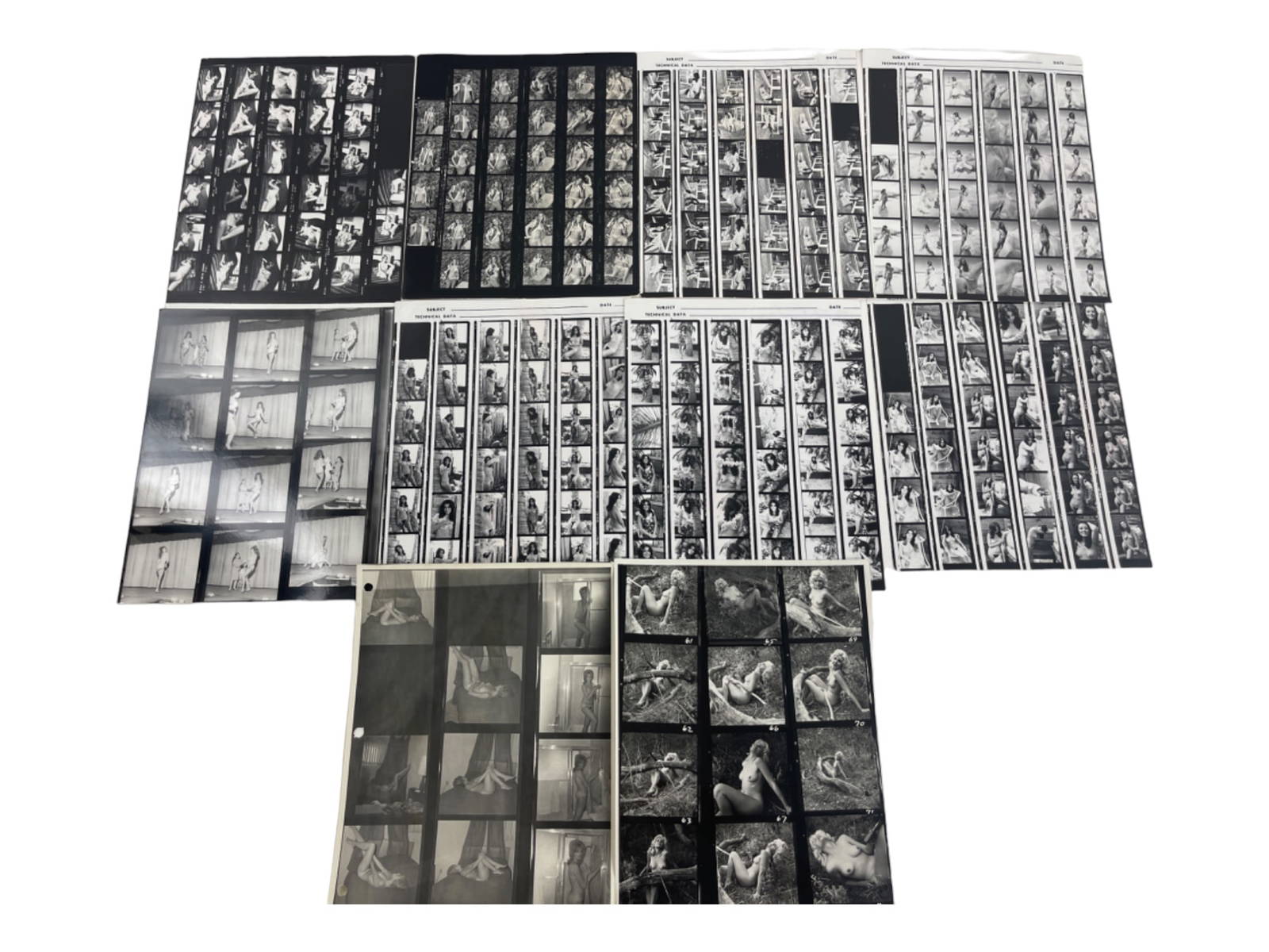 Vintage Adult Contact Sheet Erotic Nude Female Risque Auction