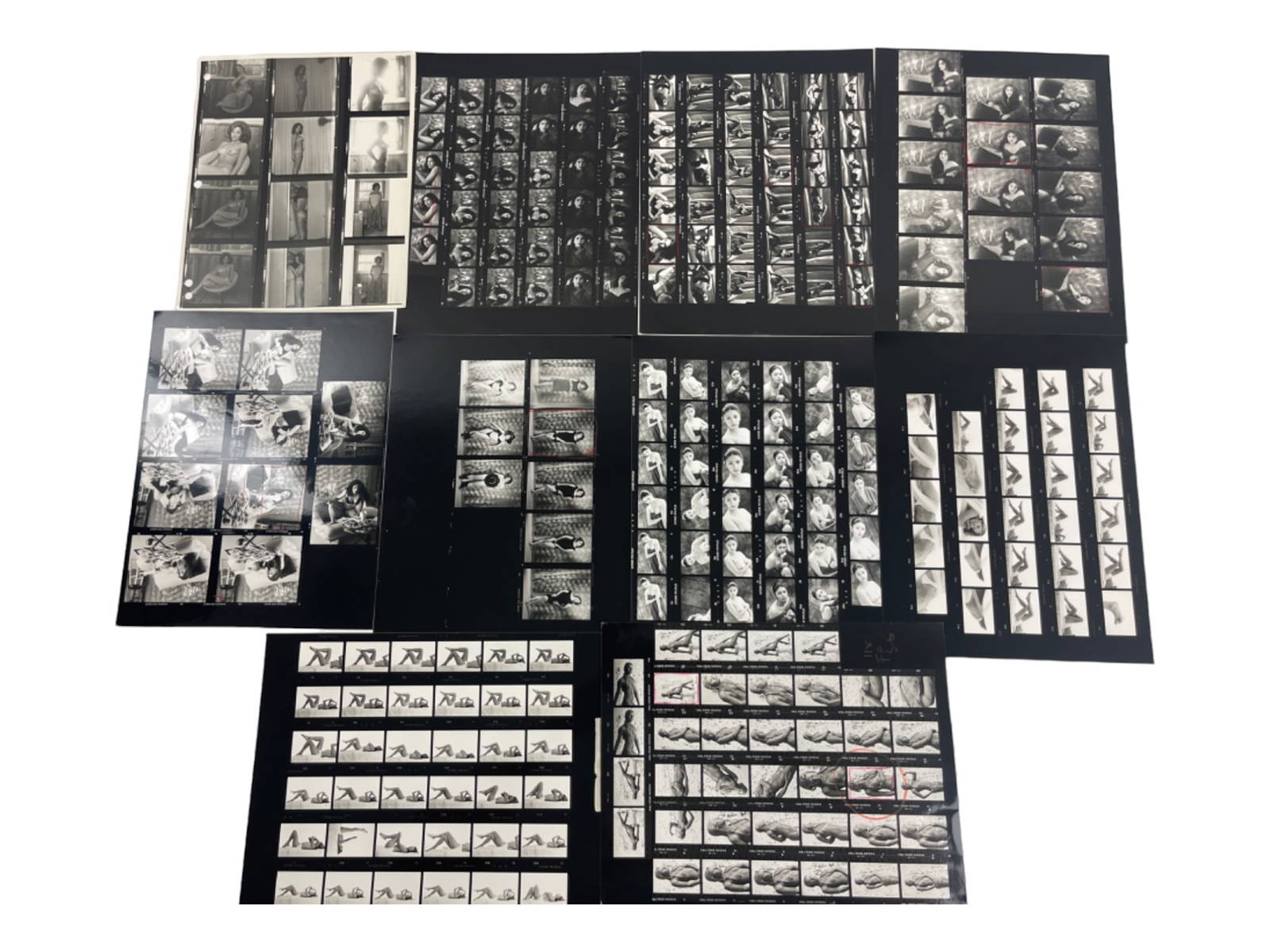 Vintage Adult Contact Sheet Erotic Nude Femake Risque Auction