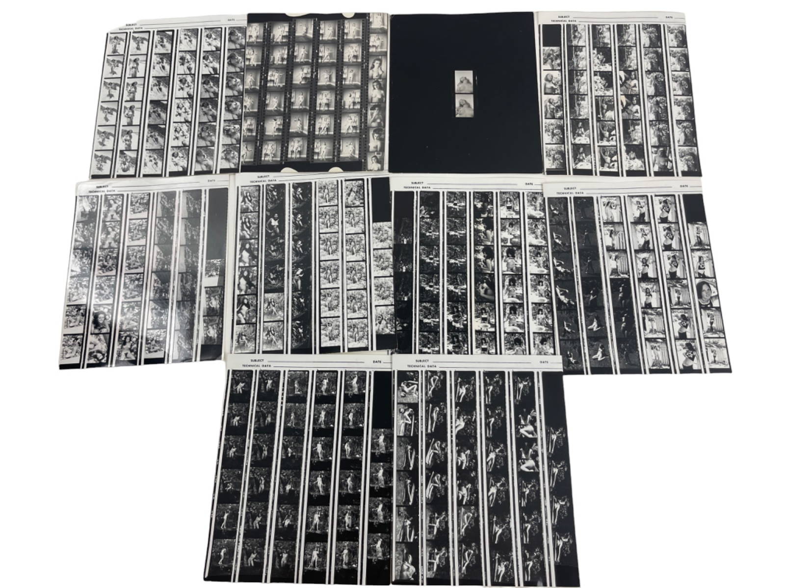 Vintage Adult Contact Sheet Erotic Nude Female Risque Auction