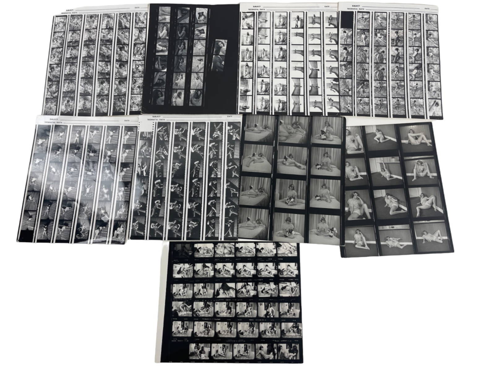 Vintage Adult Contact Sheet Erotic Nude Female Risque Auction