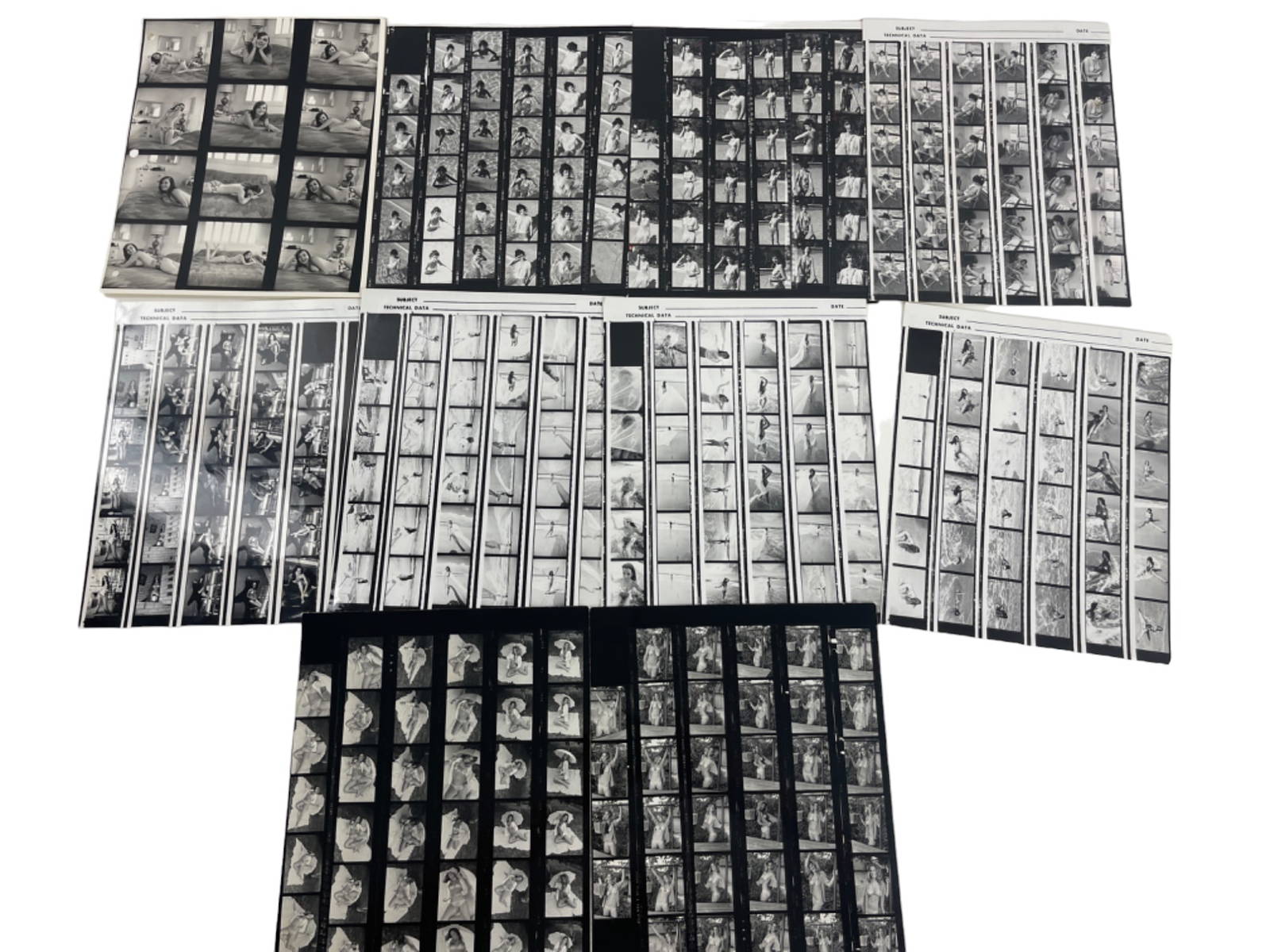 Vintage Adult Contact Sheet Erotic Nude Femake Risque Auction