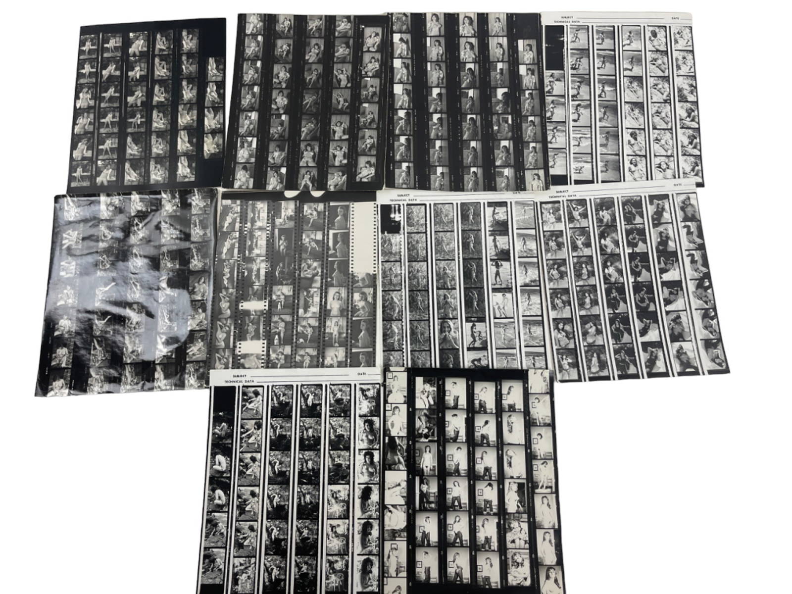Vintage Adult Contact Sheet Erotic Nude Female Risque Auction