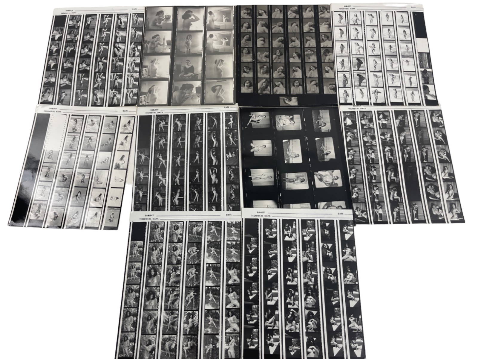 Vintage Adult Contact Sheet Erotic Nude Female Risque Auction