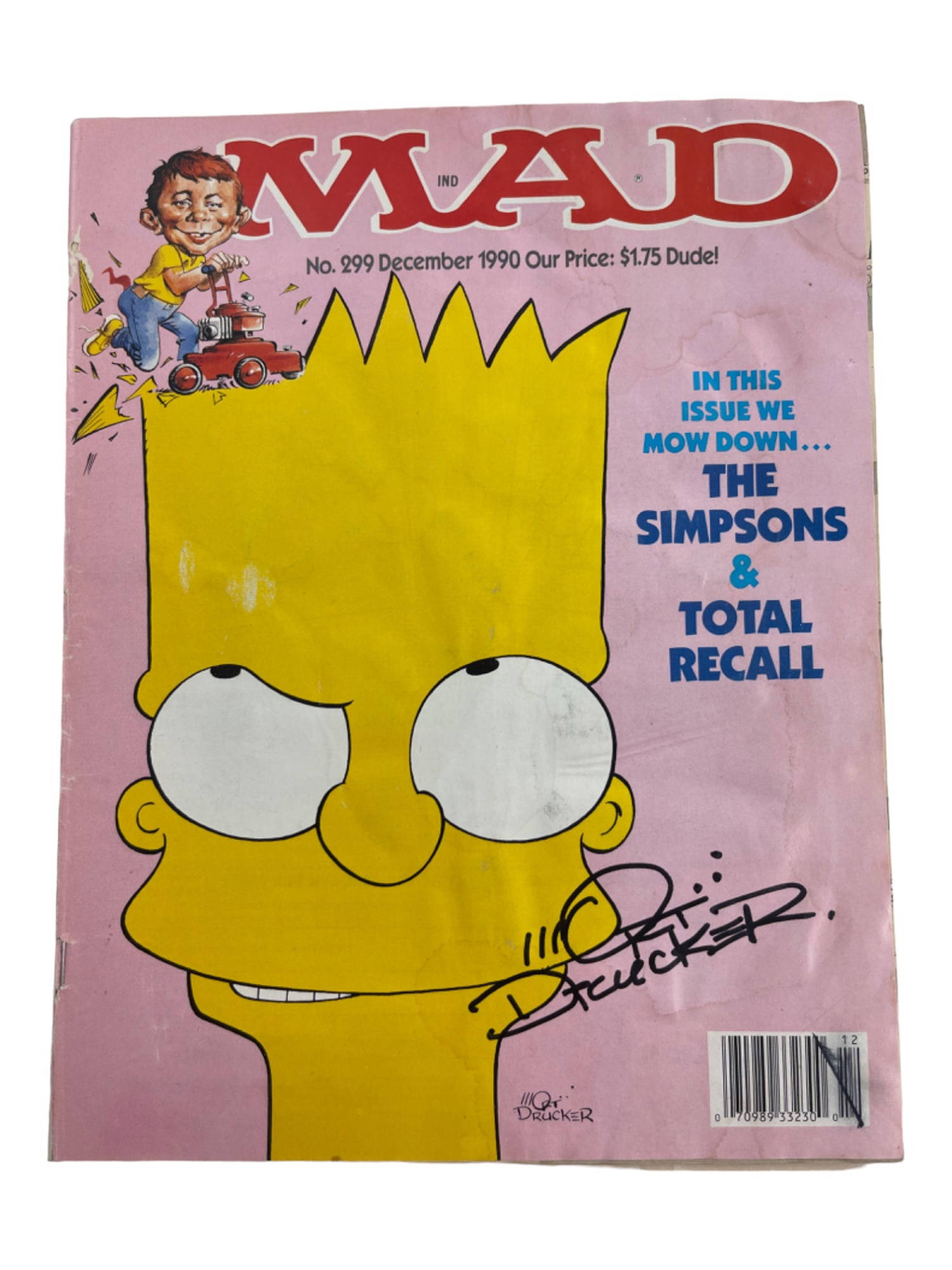 Mad Magazine #299 Bart Simpson Cover Signed By Mort Drucker Auction