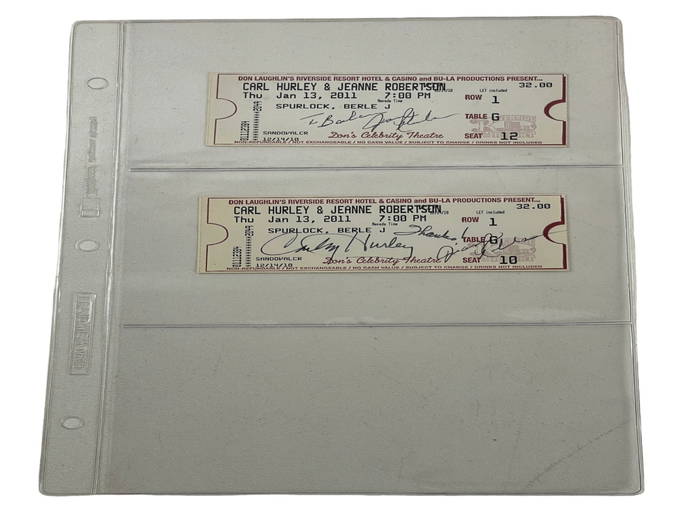 Carl Hurley And Jernne Robertson Comedian Actors Signatures, Autographs