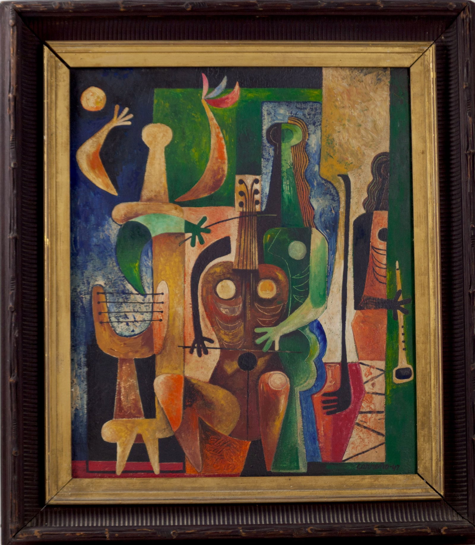 Mario Carreno 1947 Signed And Dated Oil On Board Painting Auction