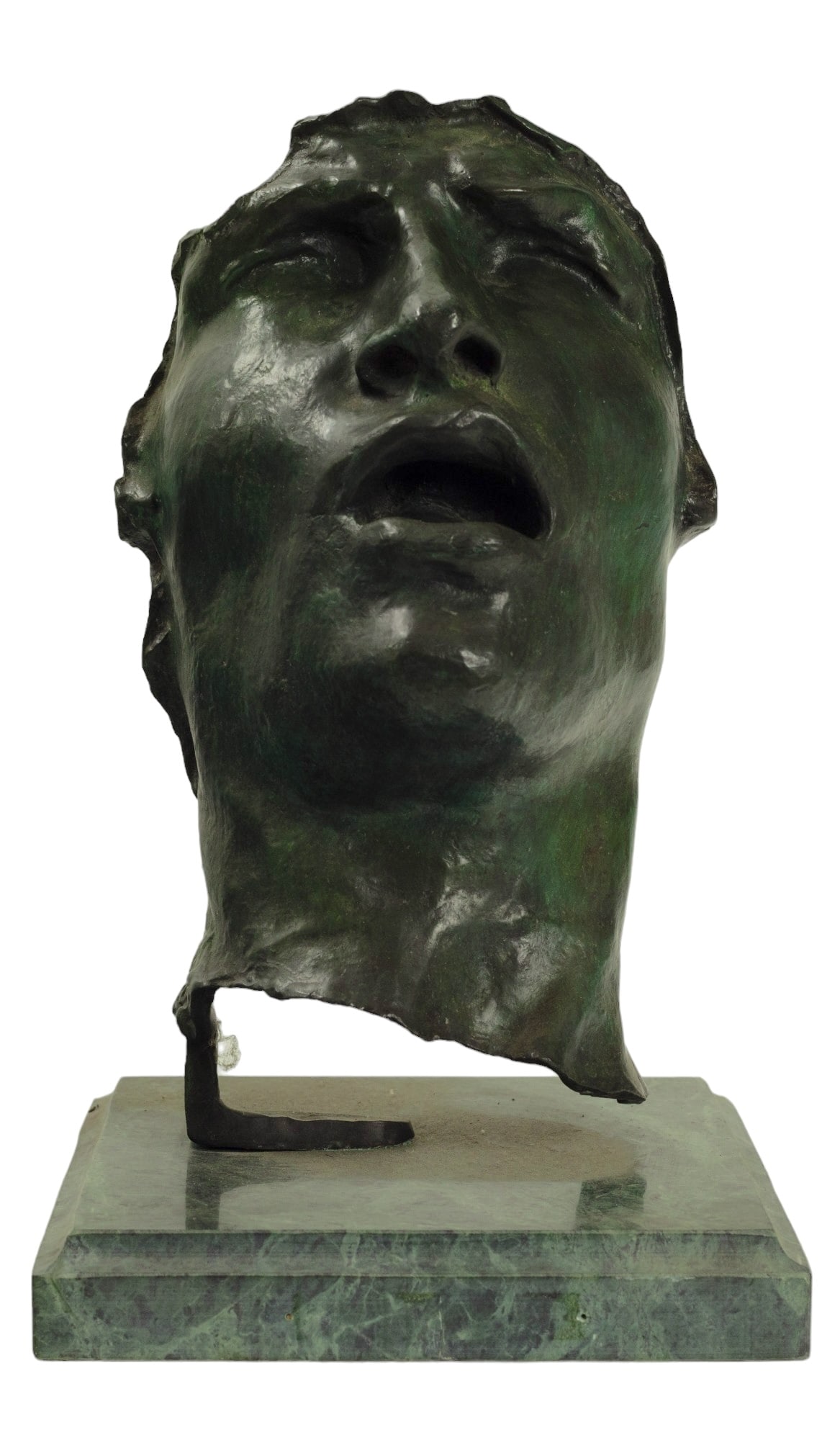 Auguste Rodin - Mask Of Sorrow Wax Bronze Sculpture Auction