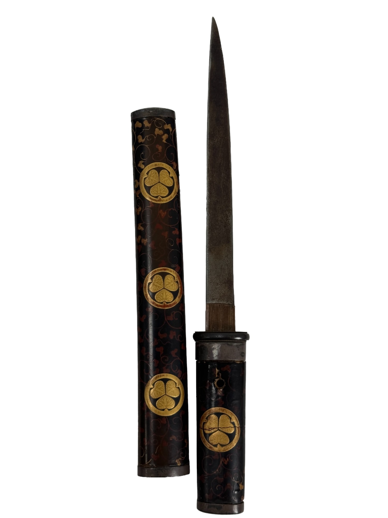 Japanese Antique Samurai Tanto Dagger Knife Sterling Silver Fittings ...