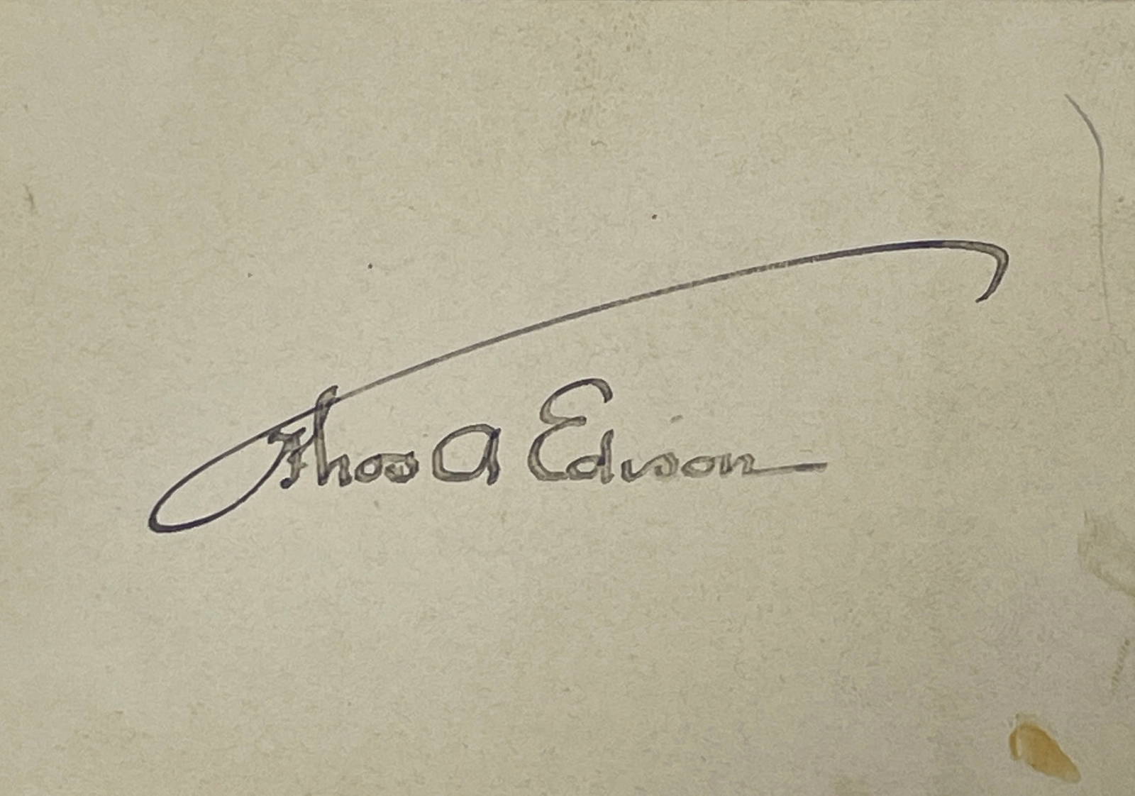 Thomas Edison Cut Autograph Signature Auction