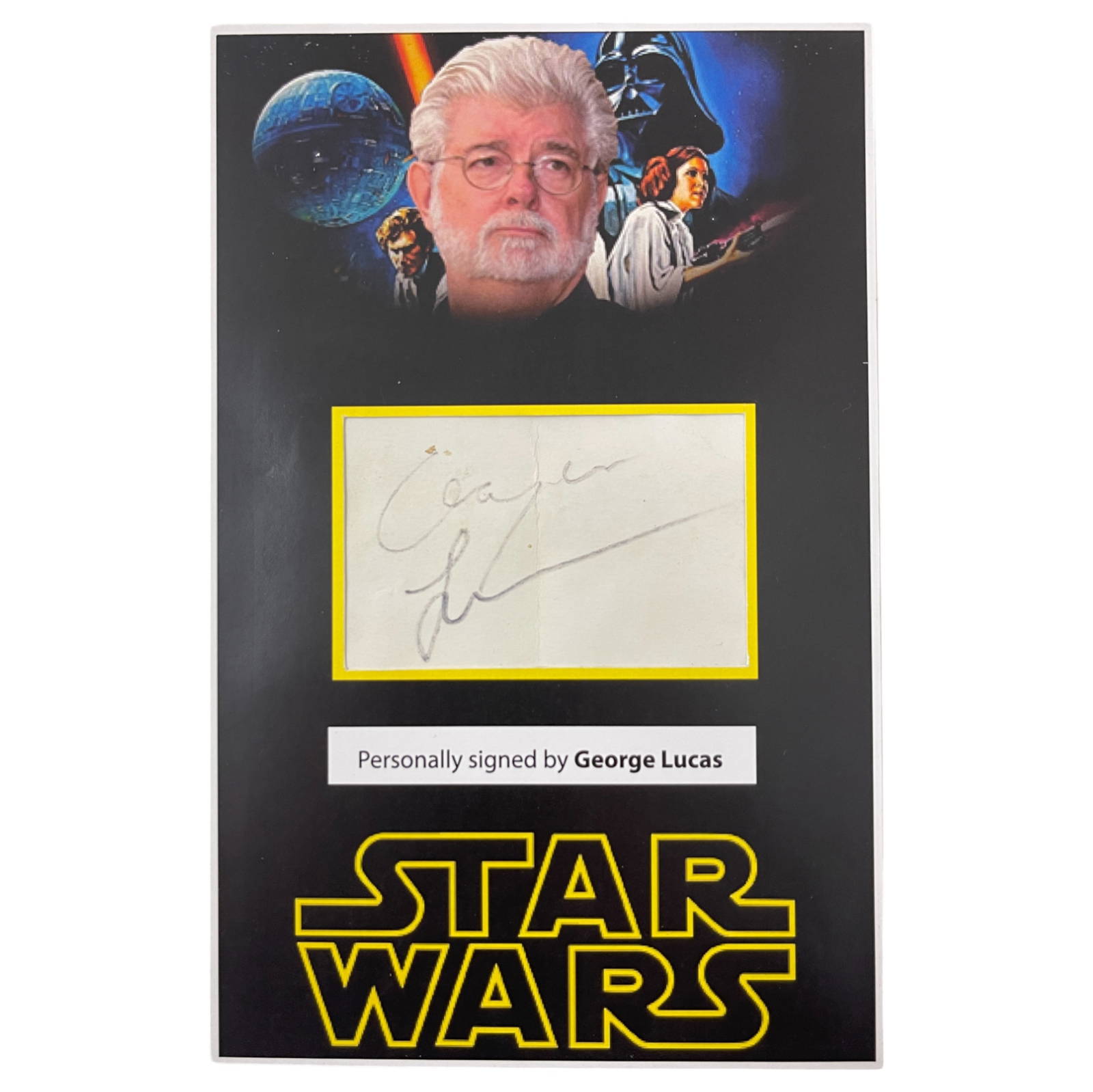 George Lucas Signed Star Wars Card On Paper Auction
