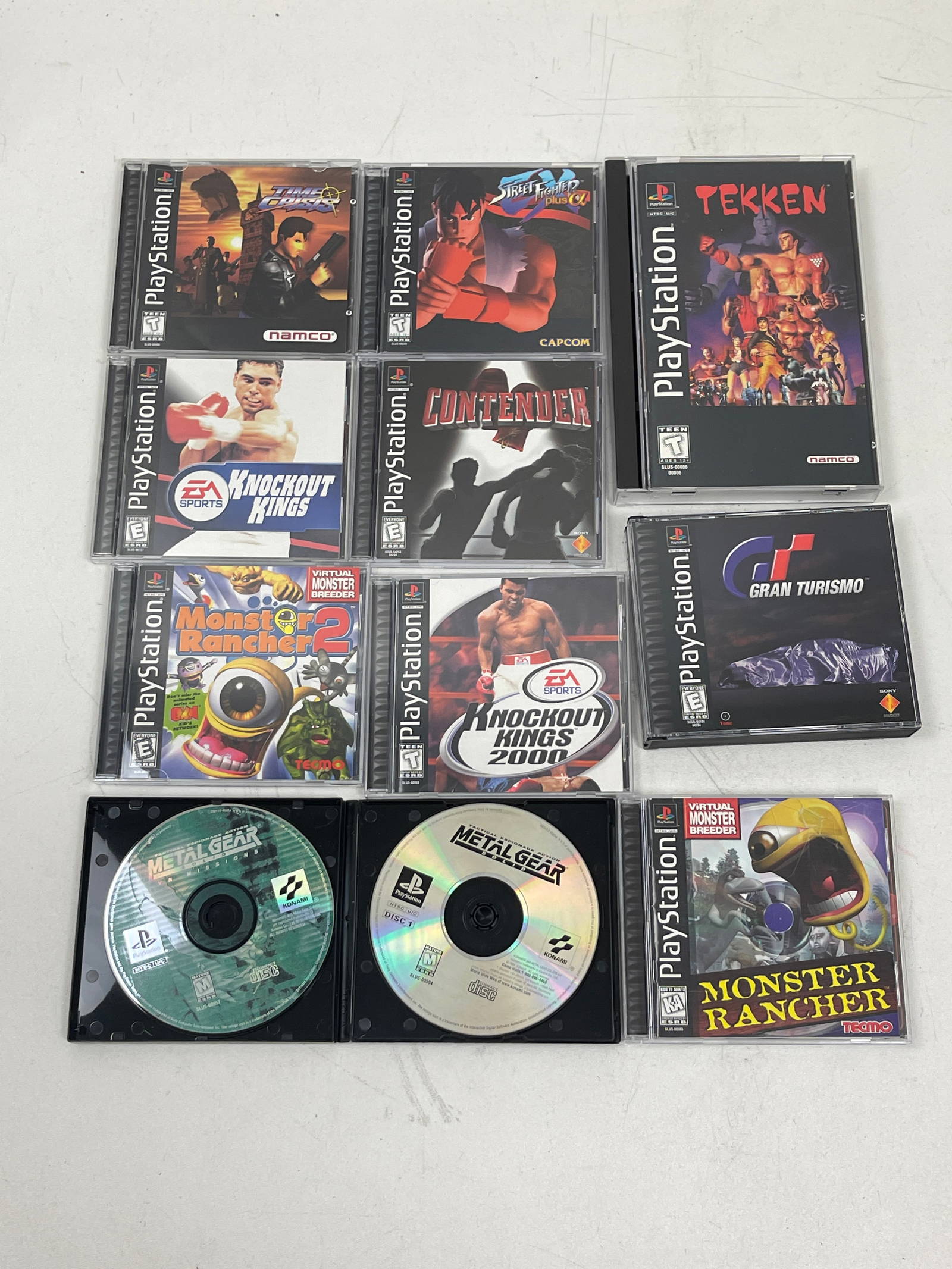 Lot Of 10 Vintage Retro Playstation Video Games Auction