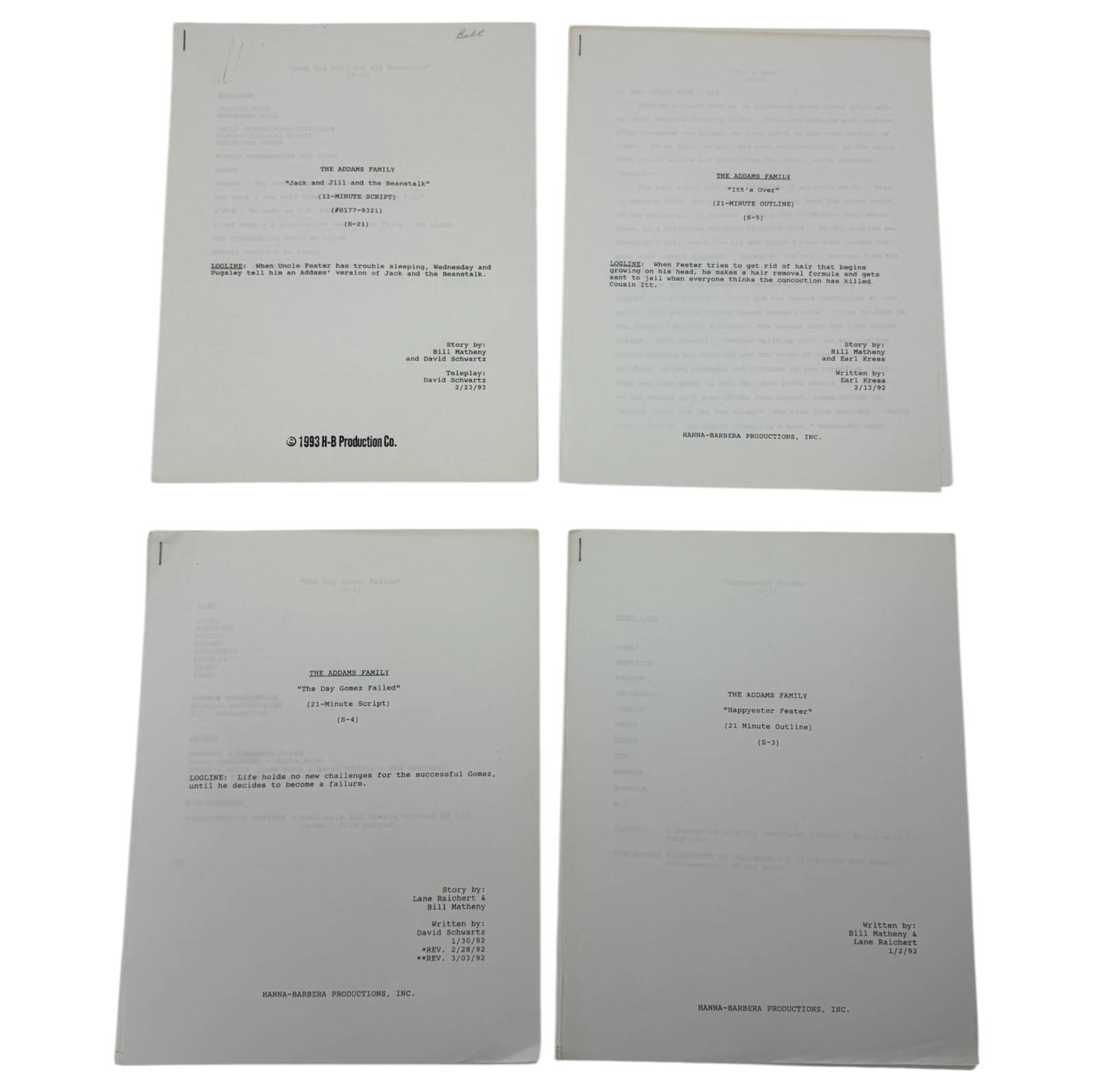 Vintage The Addams Family Tv Show Scripts Auction