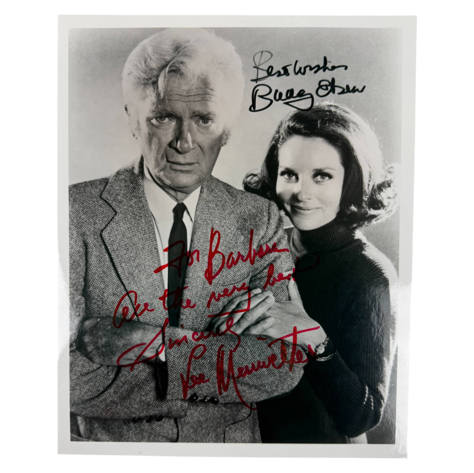 Buddy Ebsen Lee Meriwether Autograph 8 X 10 Hollywood Movie Star Photo ...