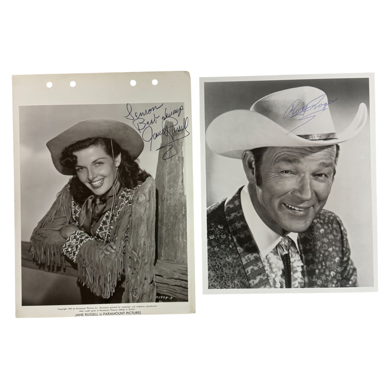 Vintage Signed Black And White Photos Of Hollywood Actor & Actress Jane ...
