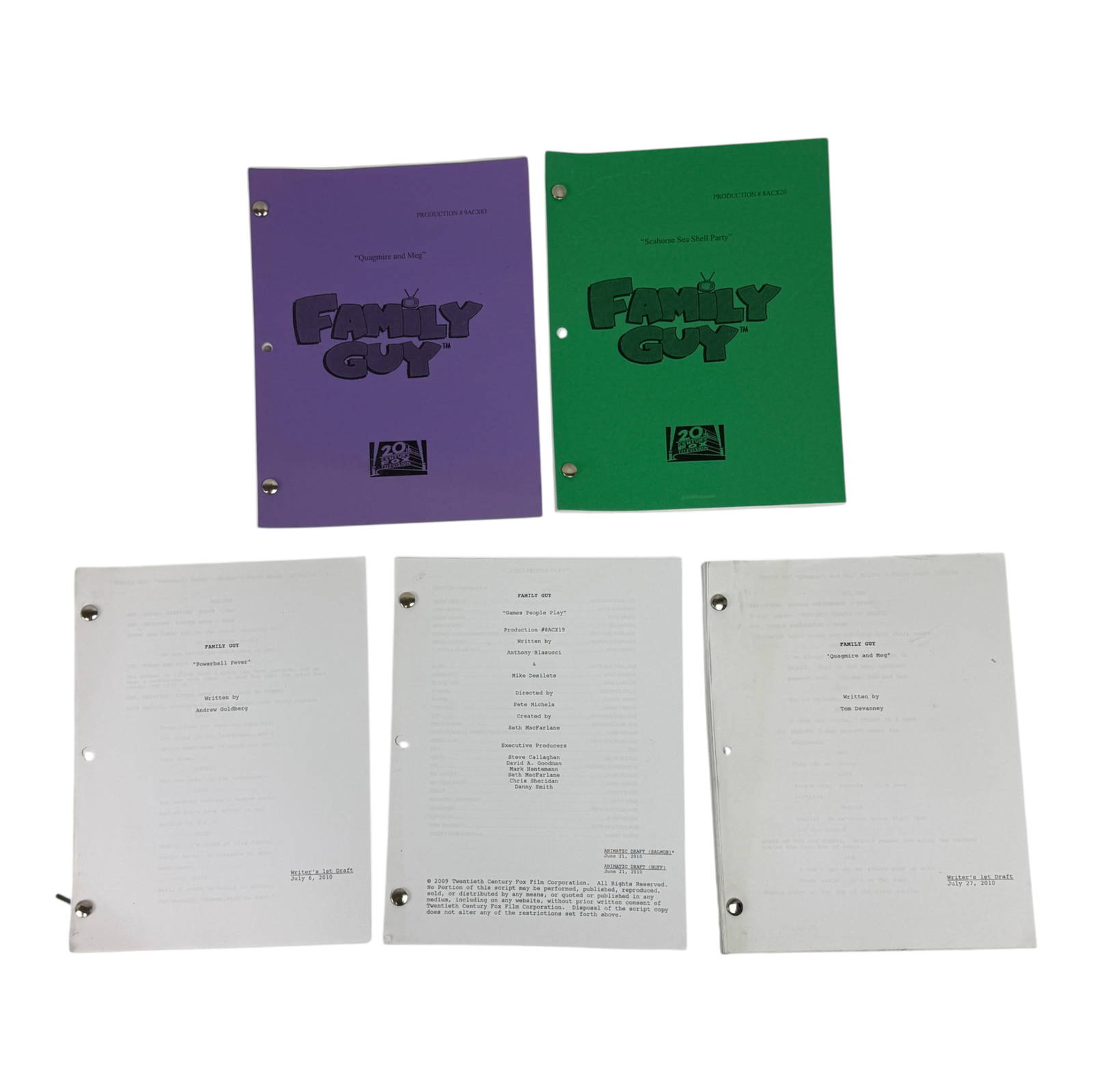 Vintage Family Guy Scripts - Jul 23, 2025 | Los Angeles Estate Auction ...