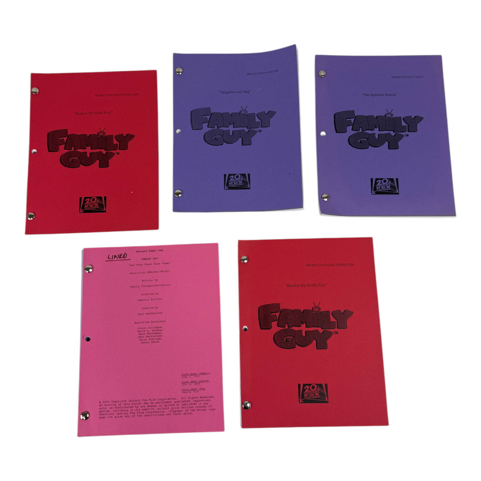 Vintage Family Guy Scripts - Jul 23, 2025 | Los Angeles Estate Auction In Ca