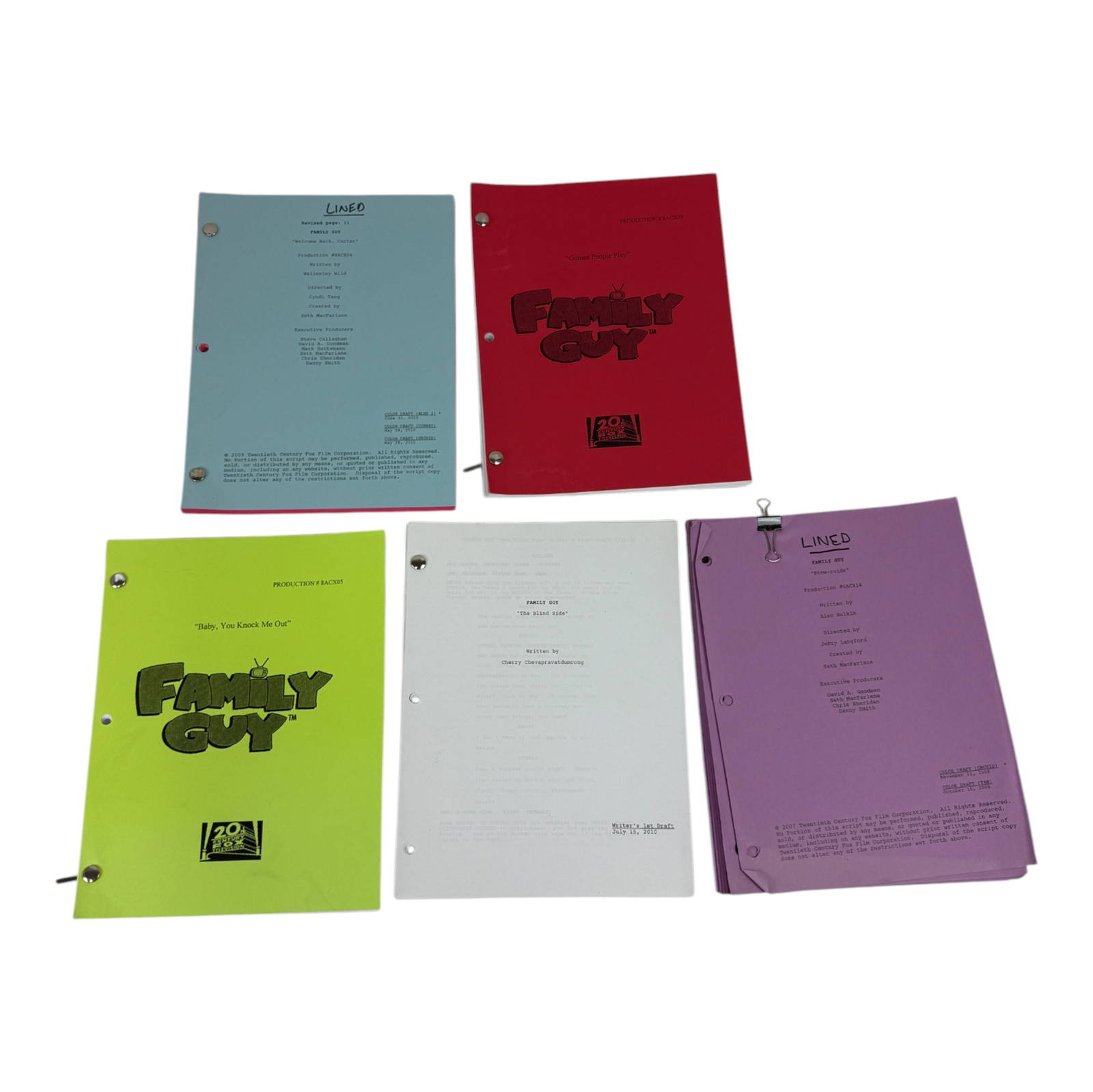 Vintage Family Guy Scripts And Lined Drafts - Jul 23, 2025 | Los ...