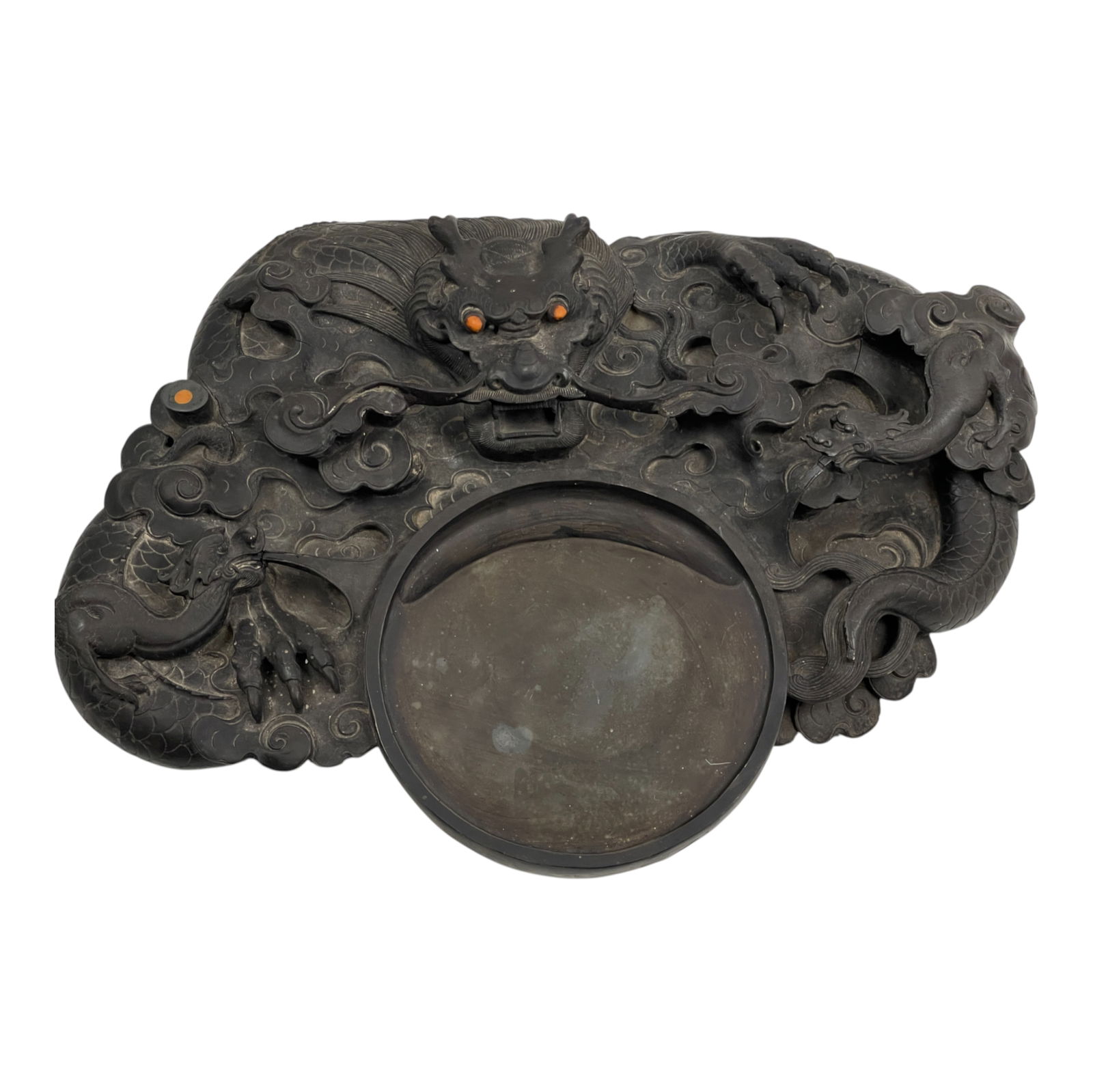 Antique Traditional East Asian Inkstone Used For Calligraphy And ...