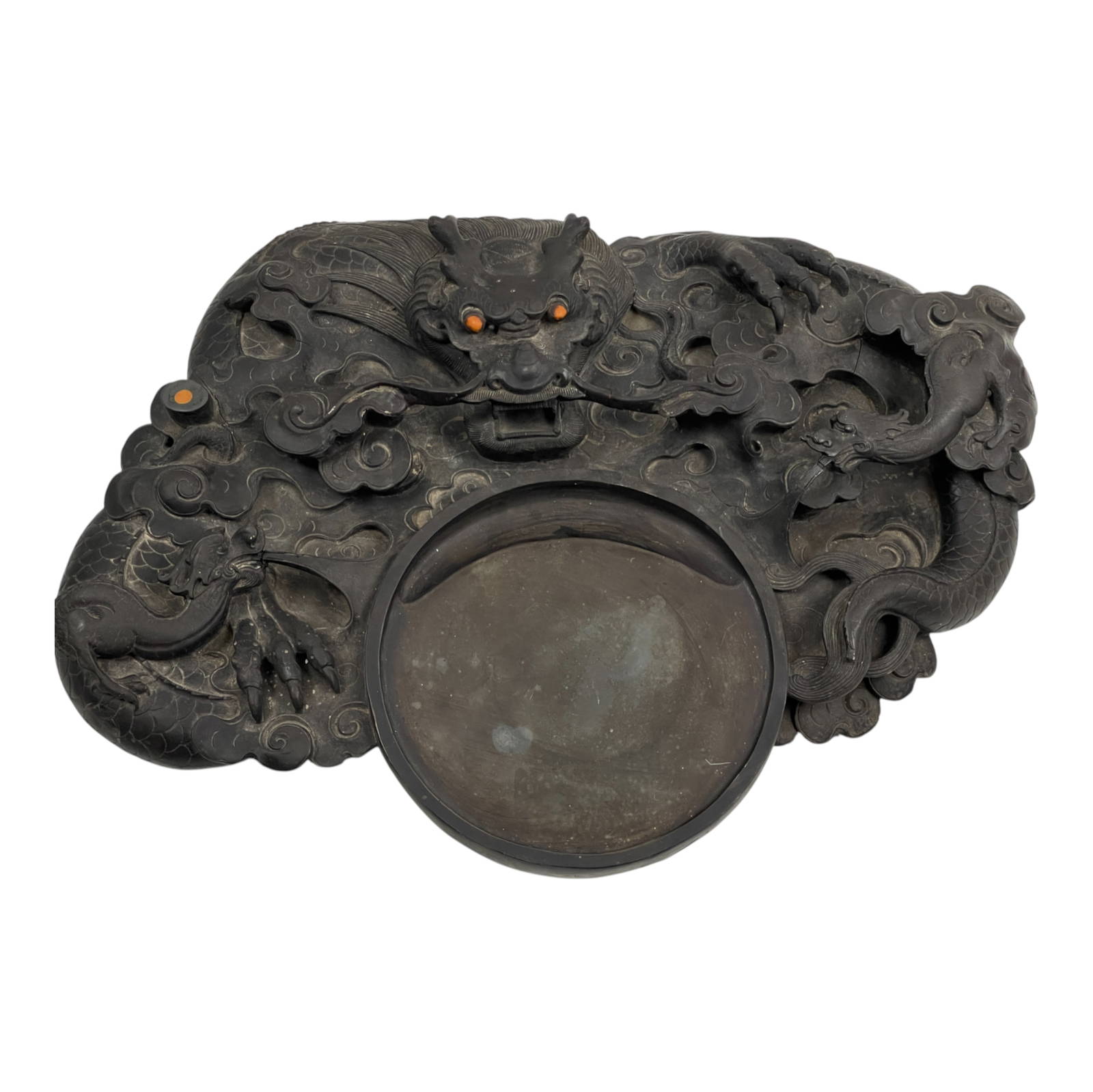 Antique Traditional East Asian Inkstone Used For Calligraphy And ...