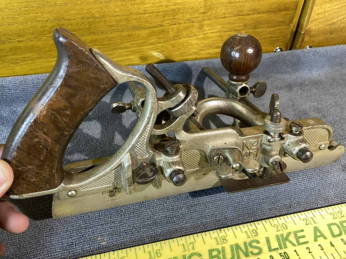 Antique Stanley 45 Woodworking Plane Nice