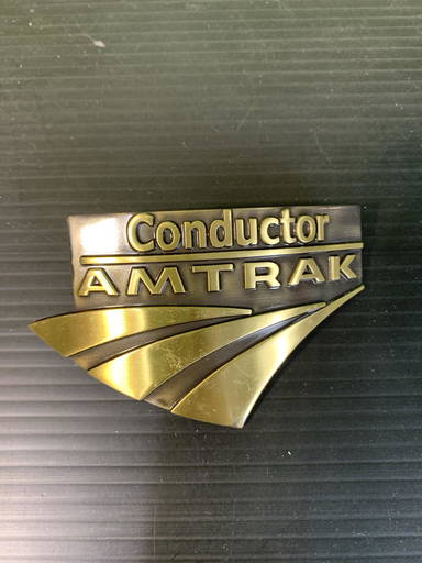 Conductor Railroad Amtrak Badge.