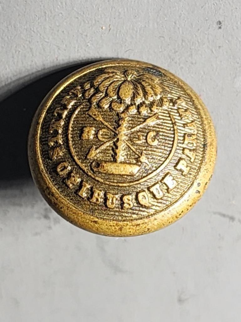 Civil War South Carolina Cuff Button Confederate Auction