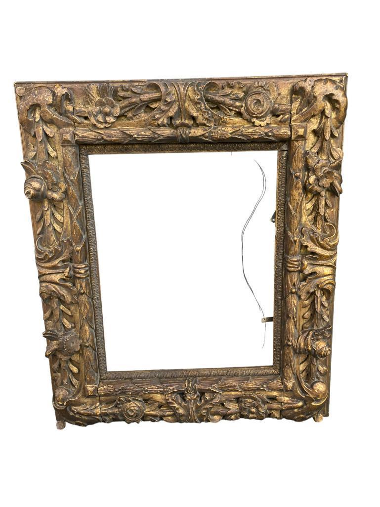 Nicer Antique Carved Wooden Frame Auction