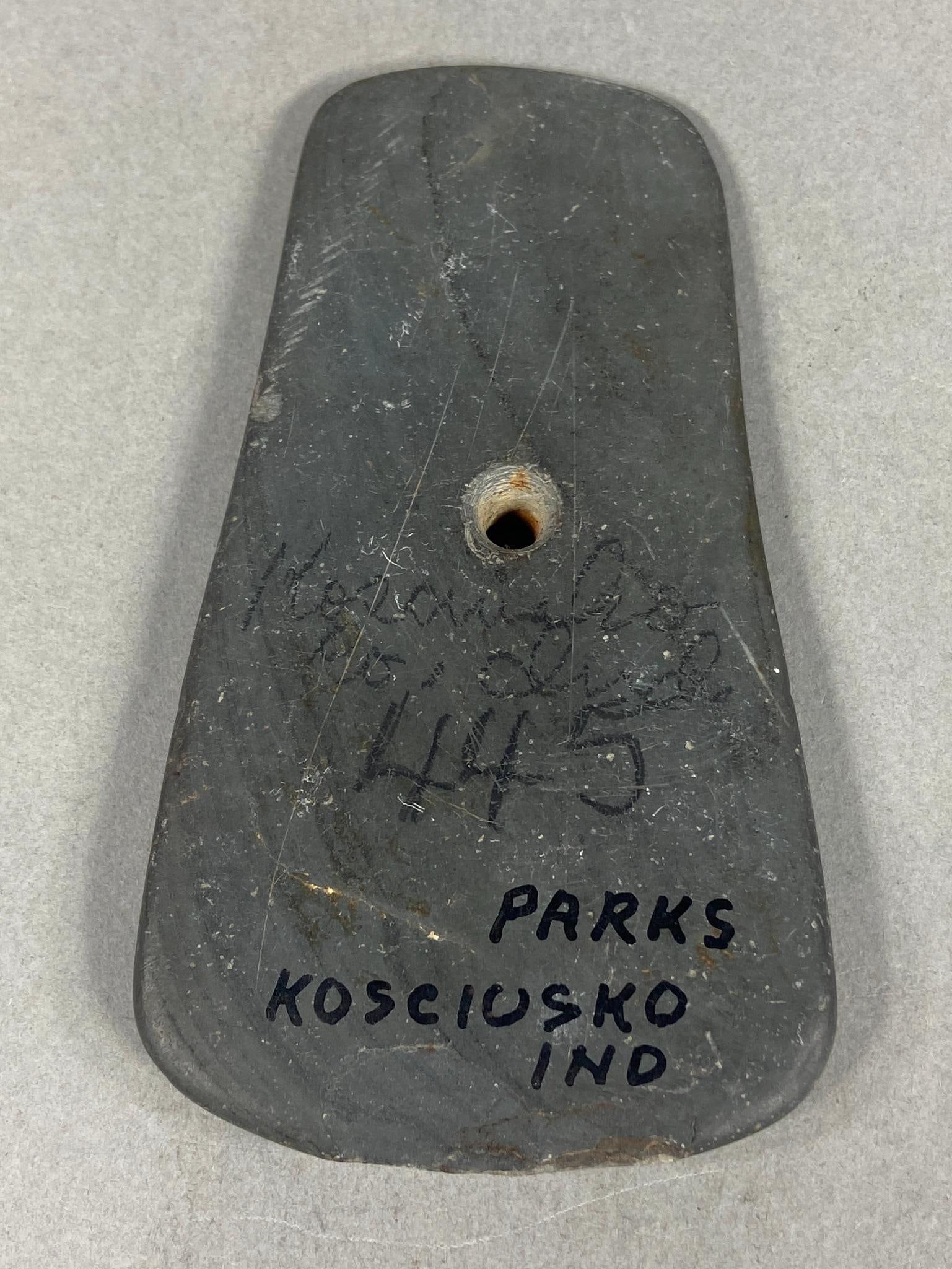 Native American Slate Gorget, Kosciusko County, Indiana