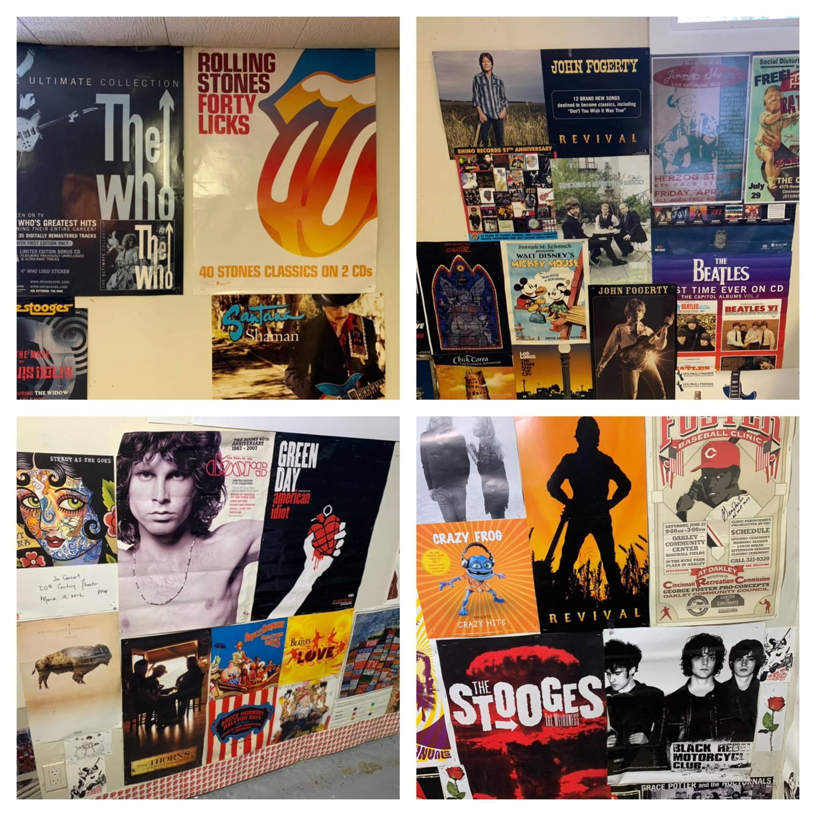 Large Group Of Music Concert/promotional Posters Including Rolling ...