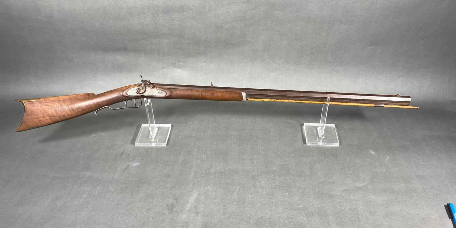 J. Rickets Mansfield Ohio Half Stock Percussion Rifle 19th C.. Auction