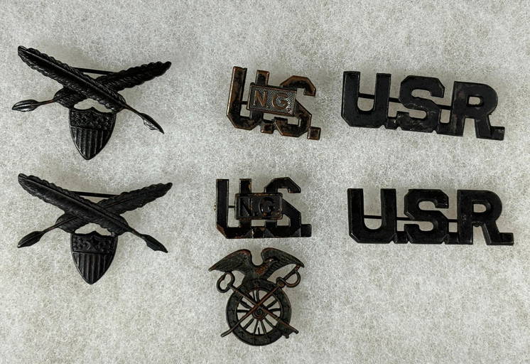 Wwi U.s. Army Officer Insignia Lot