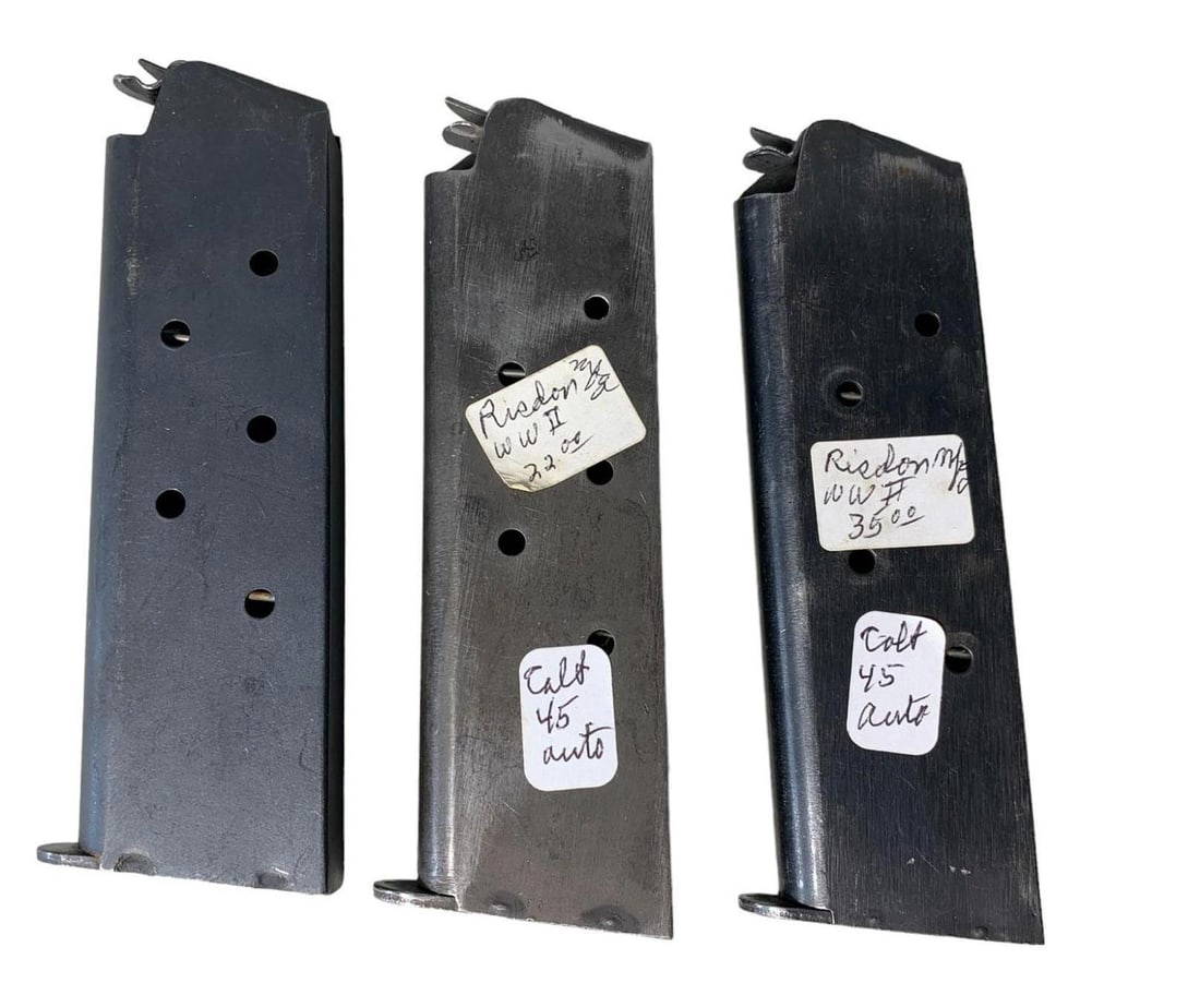 Three Colt 1911 45 Auto Magazines Inc. Wwii Era Auction