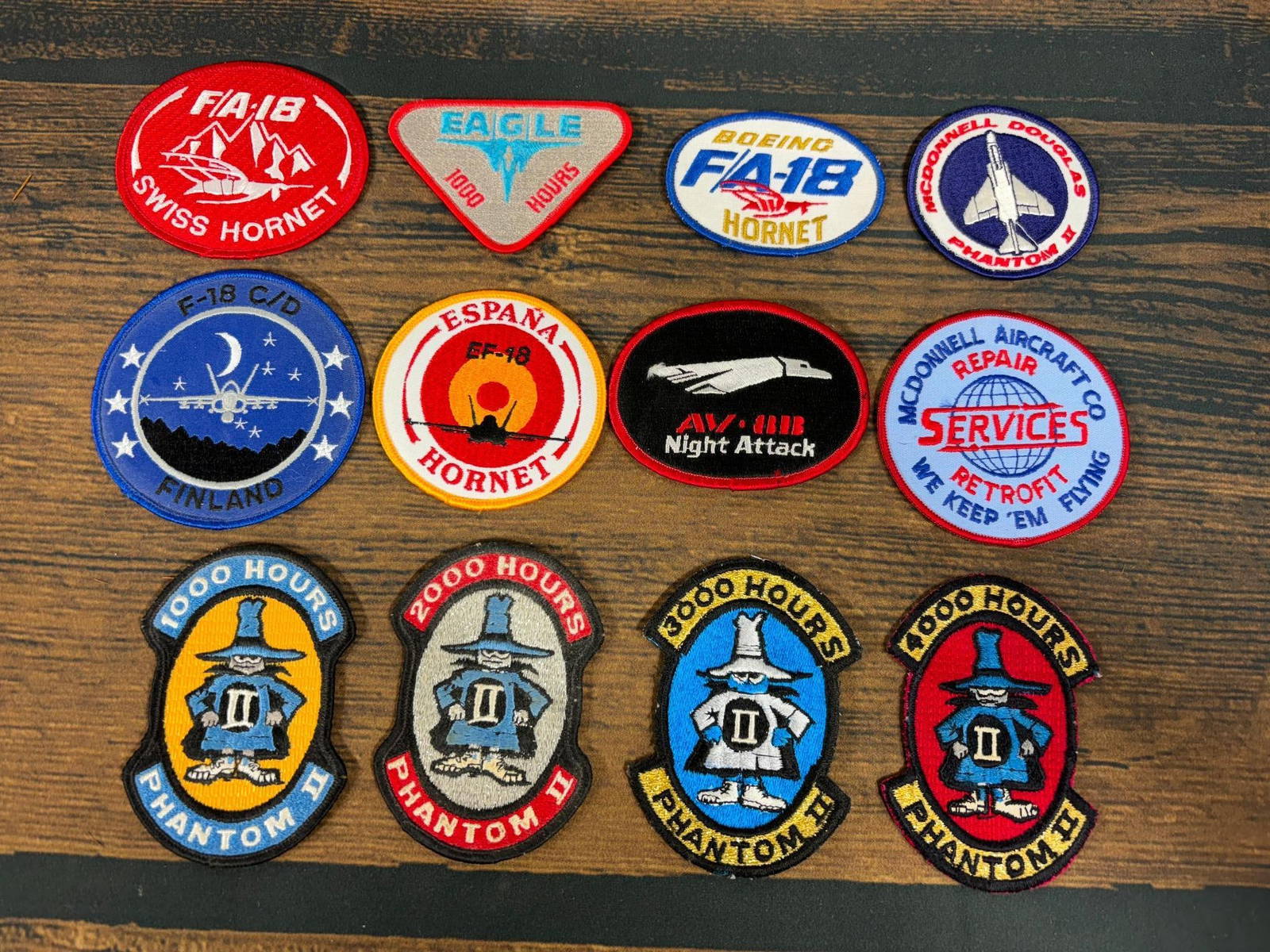 12 Vintage Usaf Tech-rep Phantom Ii Patches Auction