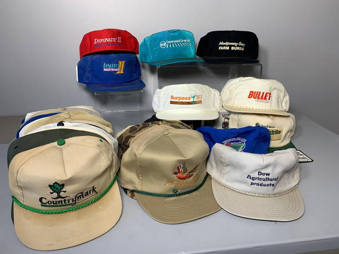 Group Of Vintage Agricultural Related Hats