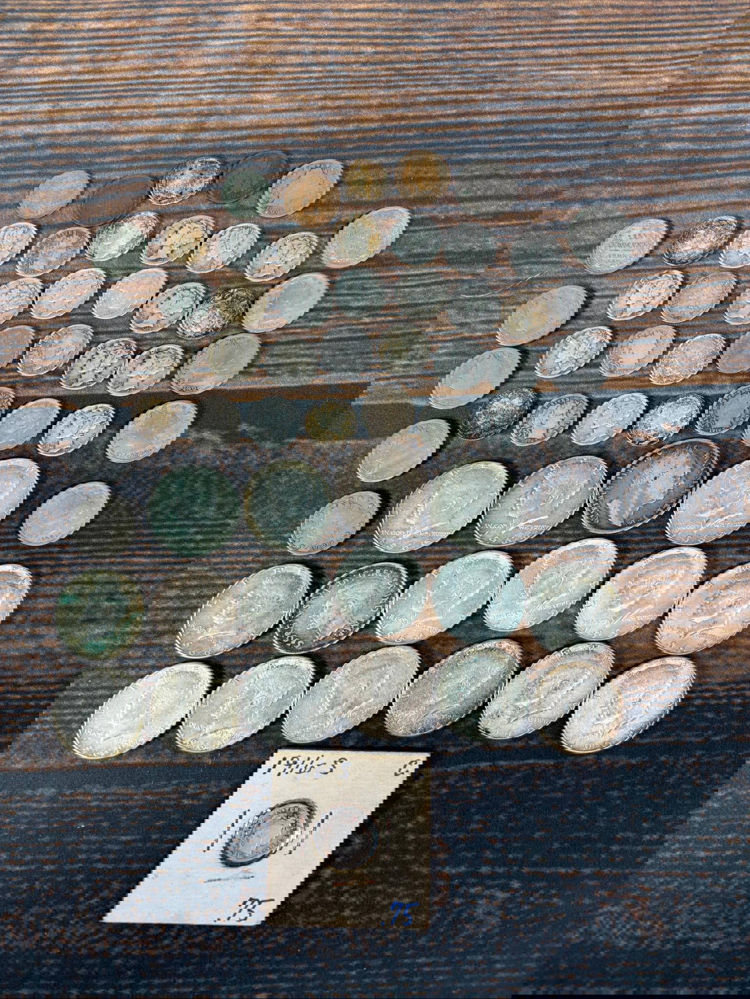 Large Lot Assorted Silver Coins Halves, Dimes, Plus Nickels And More ...