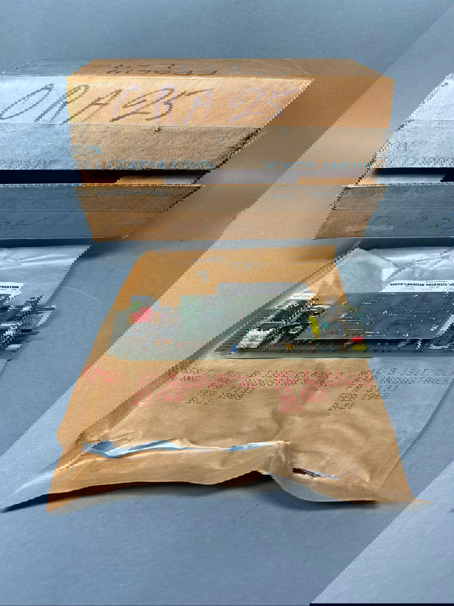 Nasa 1968 - 1969 Amplifier Circuit Board In Original Box Auction