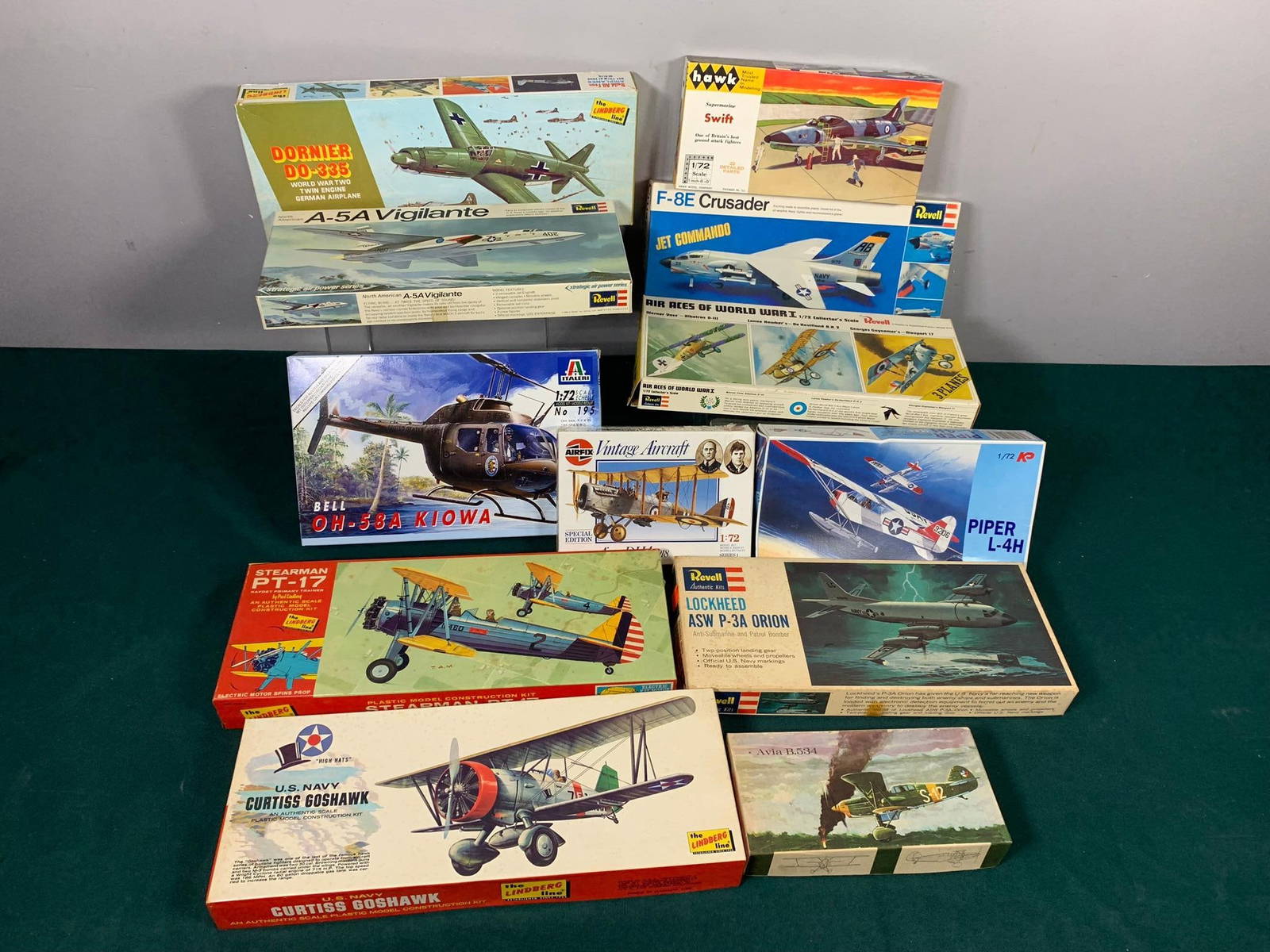 Group Lot Of Warbird Airplanes Plastic Model Kits Auction