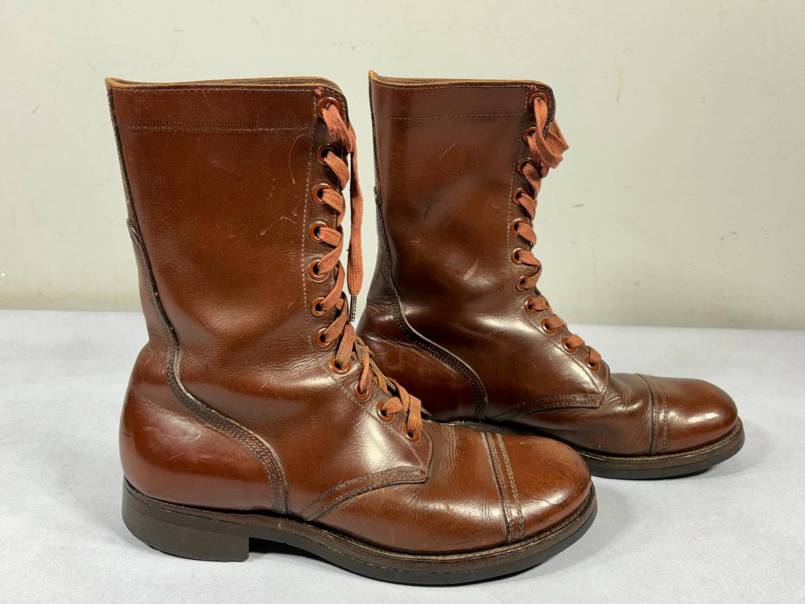 Korean War U.s. Army M48 Brown Russet Boots Auction