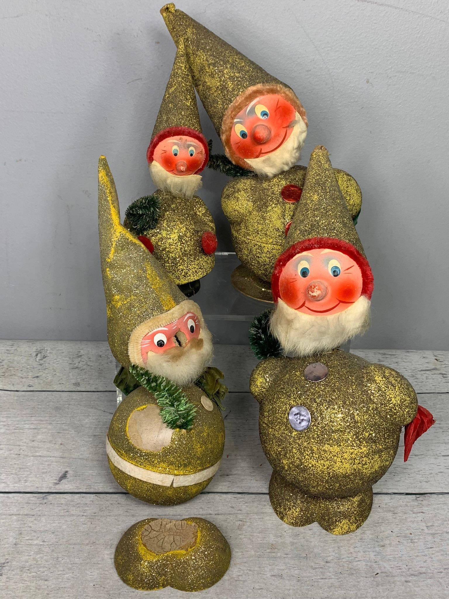 Vintage West Germany Elves Bobbers Candy Containers Christmas Auction