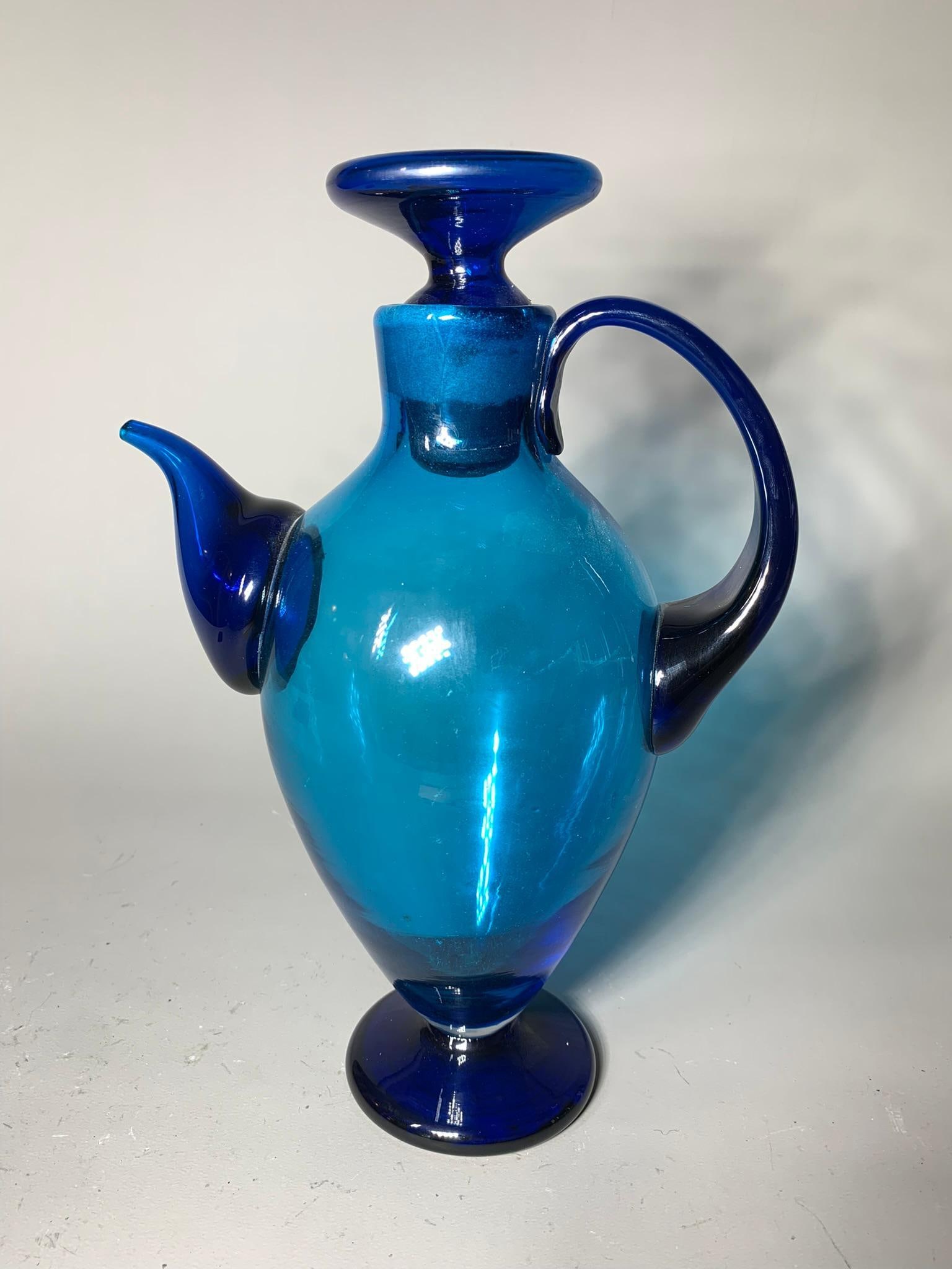 Vintage Blenko Glass Cocktail Pitcher Decanter #573 Wayne Husted Ca ...