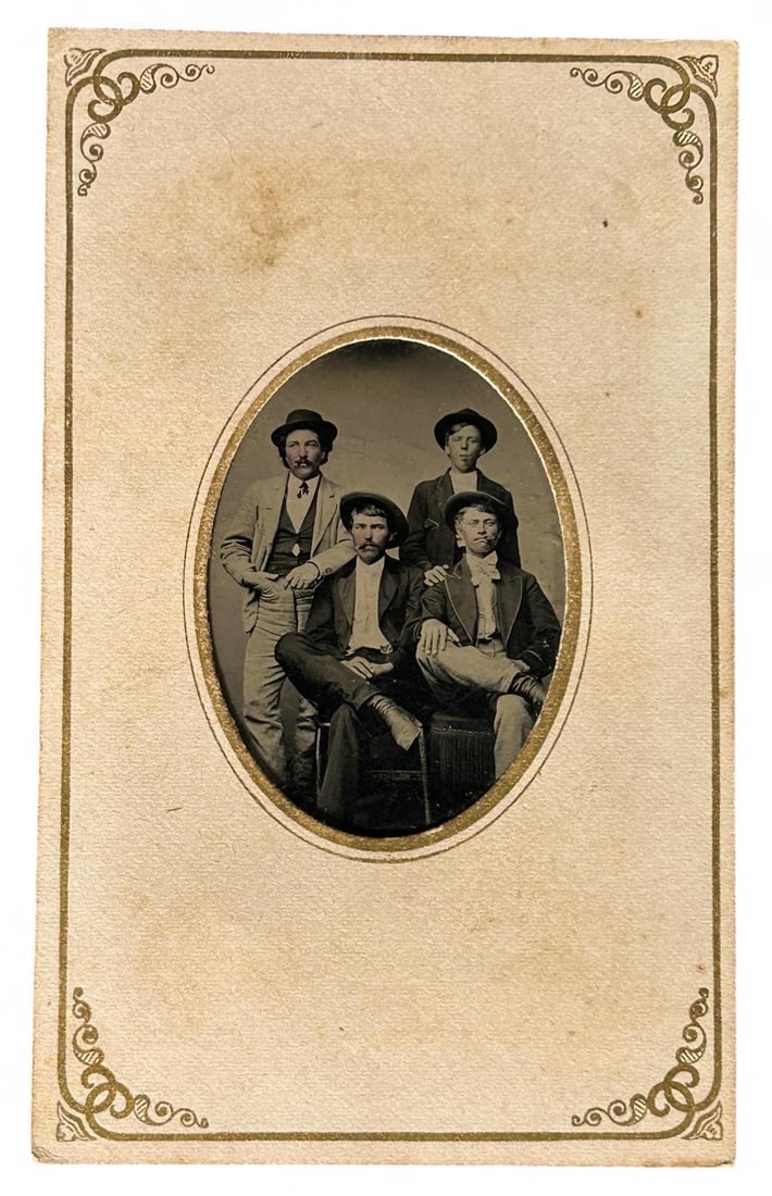 1860s - Early 1870s Tintype Of Four Men Smoking Cigars - Jun 25, 2025 ...