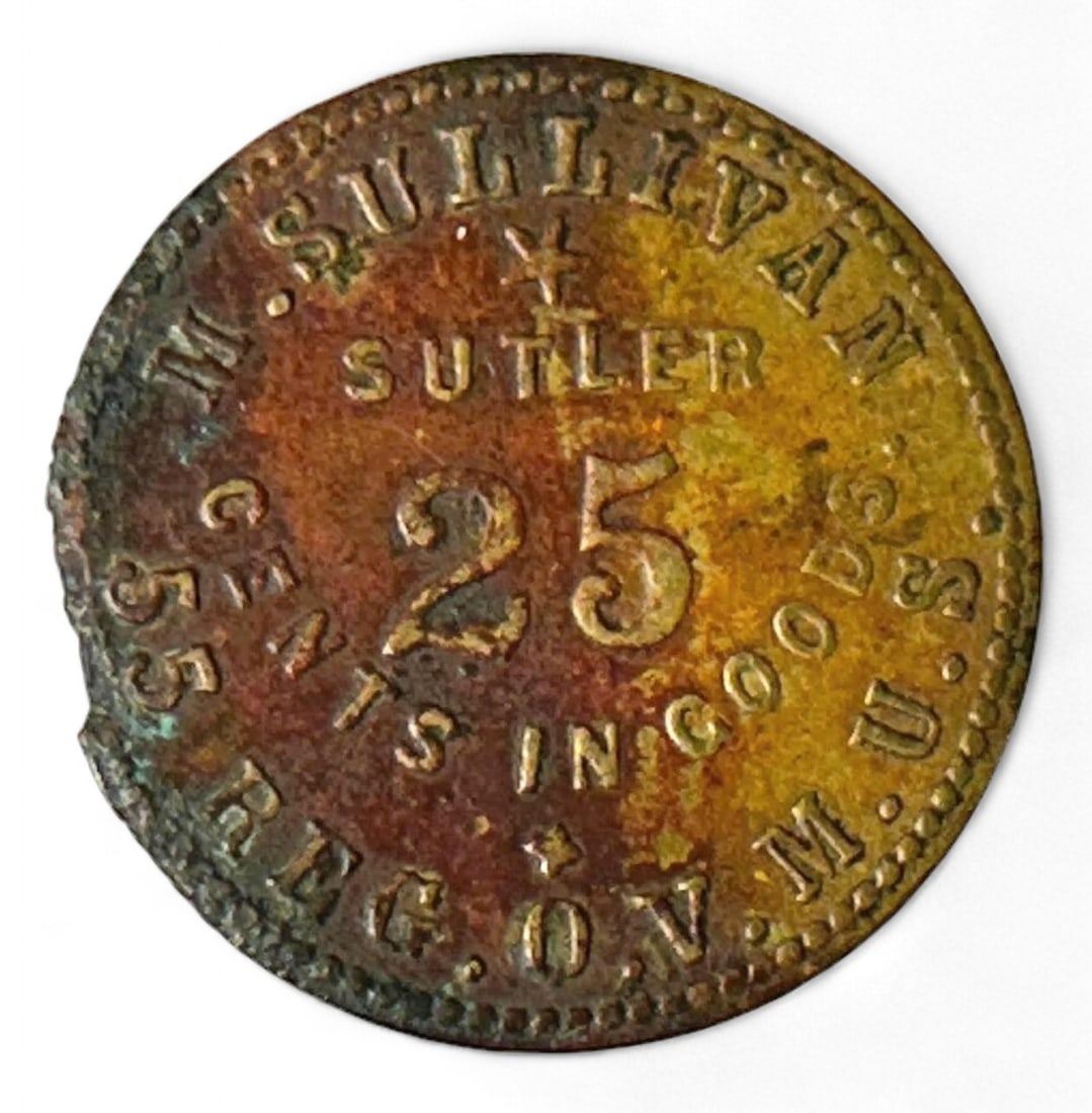 Civil War 55th Ohio Volunteer Infantry Sutler Token Auction