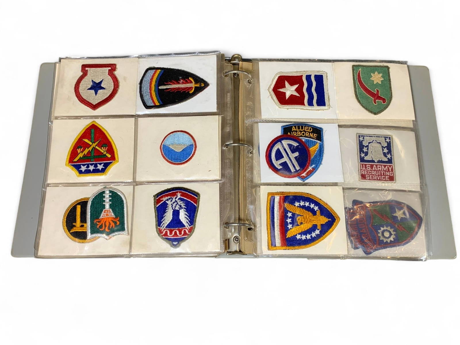 Binder Full Of Vintage Military Patches Auction