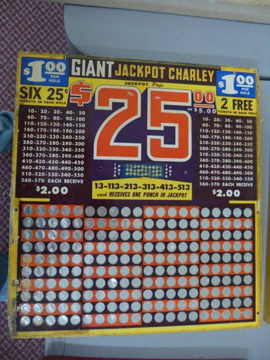Vintage Punch Out Lottery Style Games.