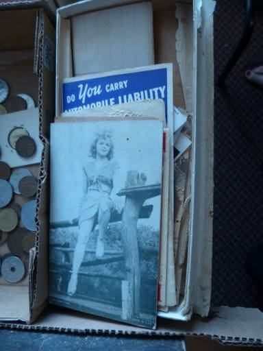 Vintage Box W/advertising, Pin Up Etc.