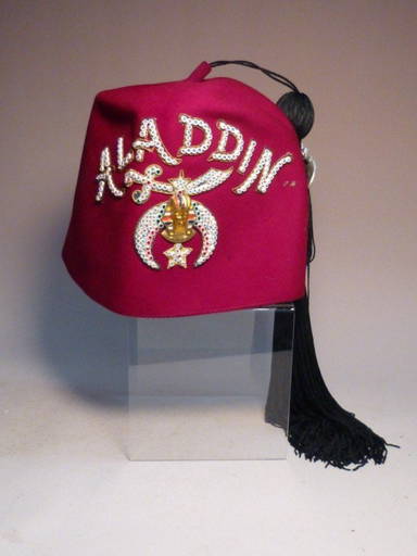 Aladdin Fez With Rhinestones, Pins Etc.
